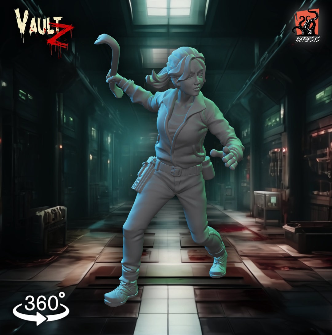 TERROR Survivor Zoey Character Video Game Zombies Miniature Tabletop ...