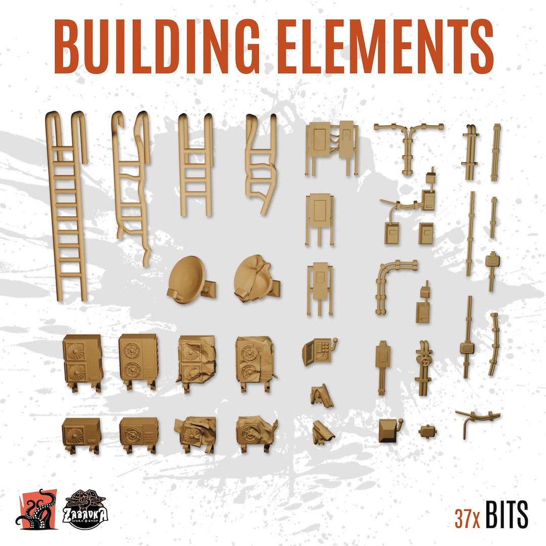 3D PRINTED Exterior Element Abandoned Building Zombie Apocalypse ...
