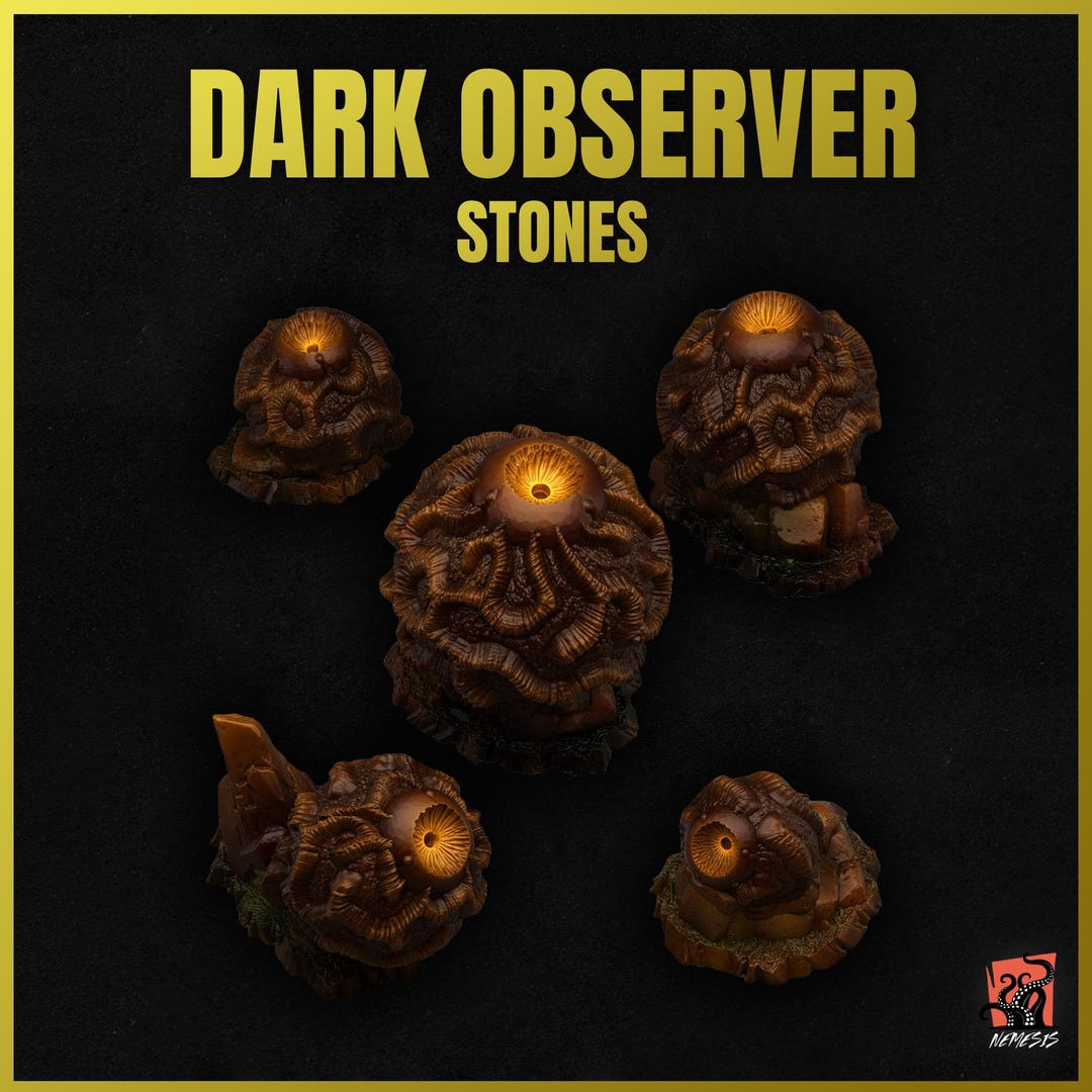 3D PRINTED Demon Stone Rock Eye Magic Ritual Trap Cursed Cave - Bits to ...