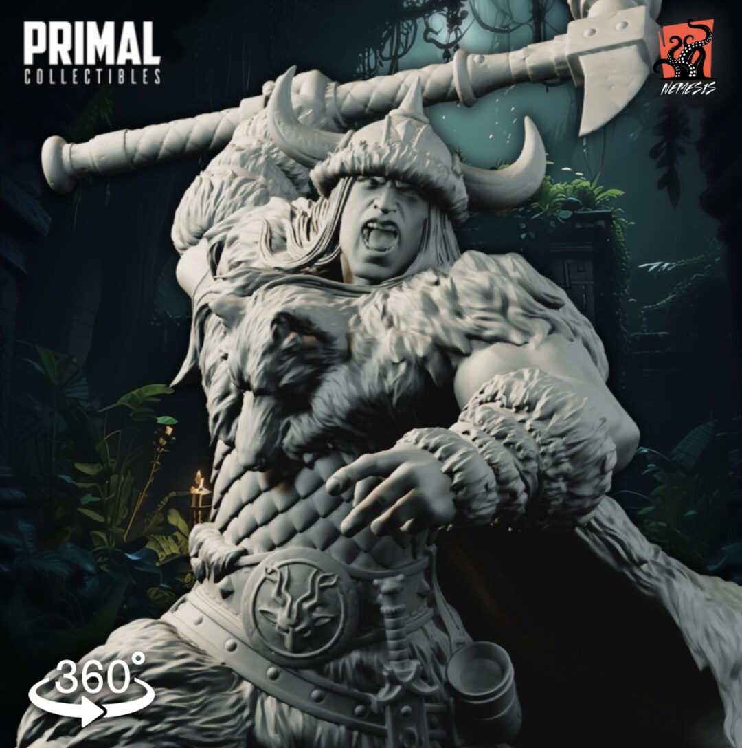 Barbarian Wulfheim With Snow Clothes Uncharted Kingdoms 32mm or 75mm ...