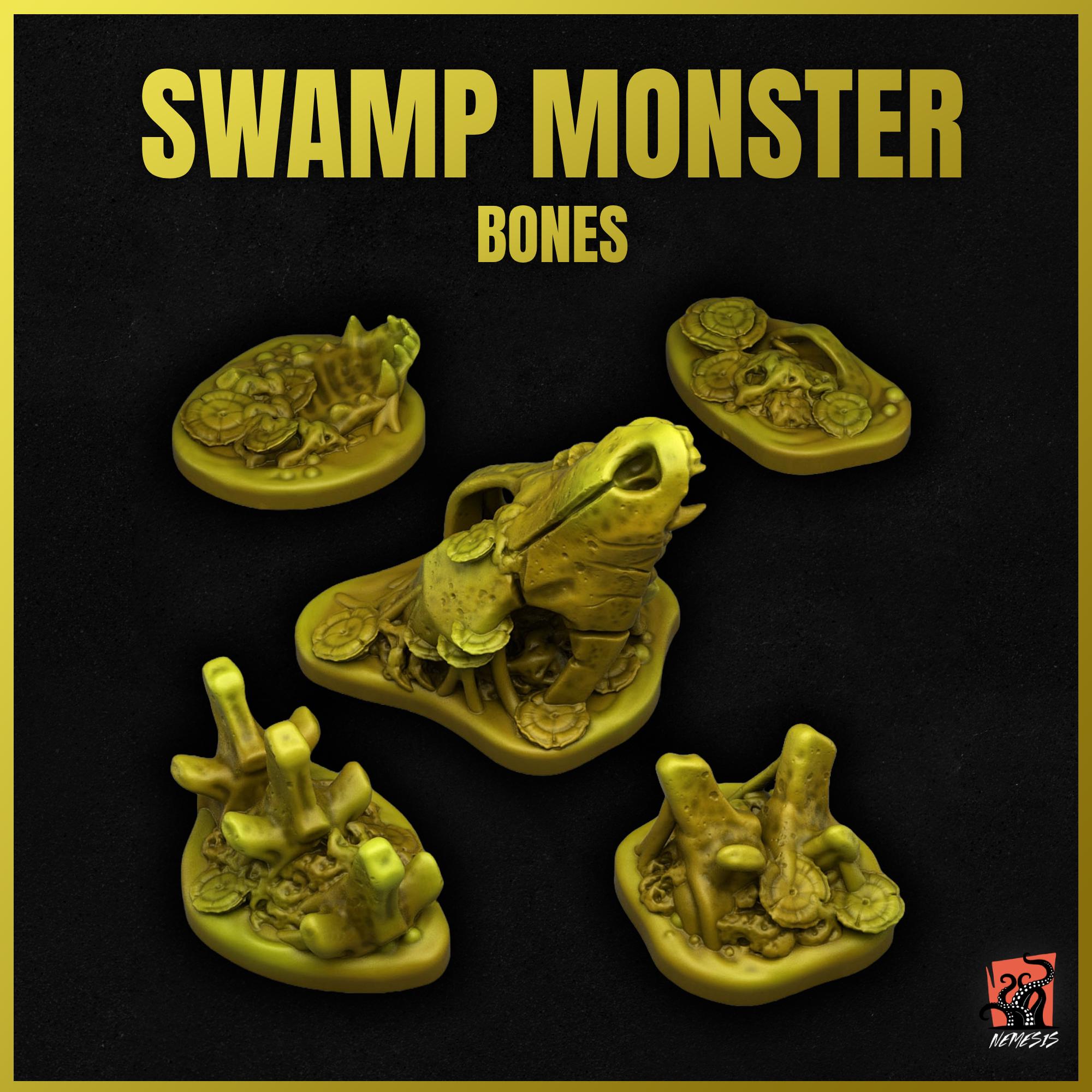 3D PRINTED Graveyard Swamp Skeleton Beast Bones Giant Monster - Bits to ...
