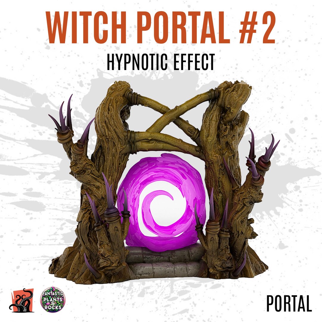 3D Printed Magic Portal Dark Magic Witch Ritual Ancient Runes Spell ...
