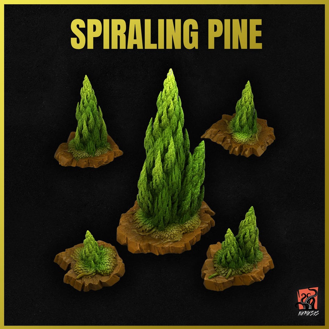 3D PRINTED Pine Tree Robust Leafy Forest Mount Thicket Wild Mountain ...