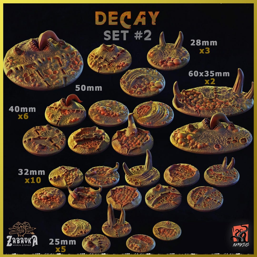 3D PRINTED Chaos Corrupted Ground With Plague Teeth and Tentacles ...