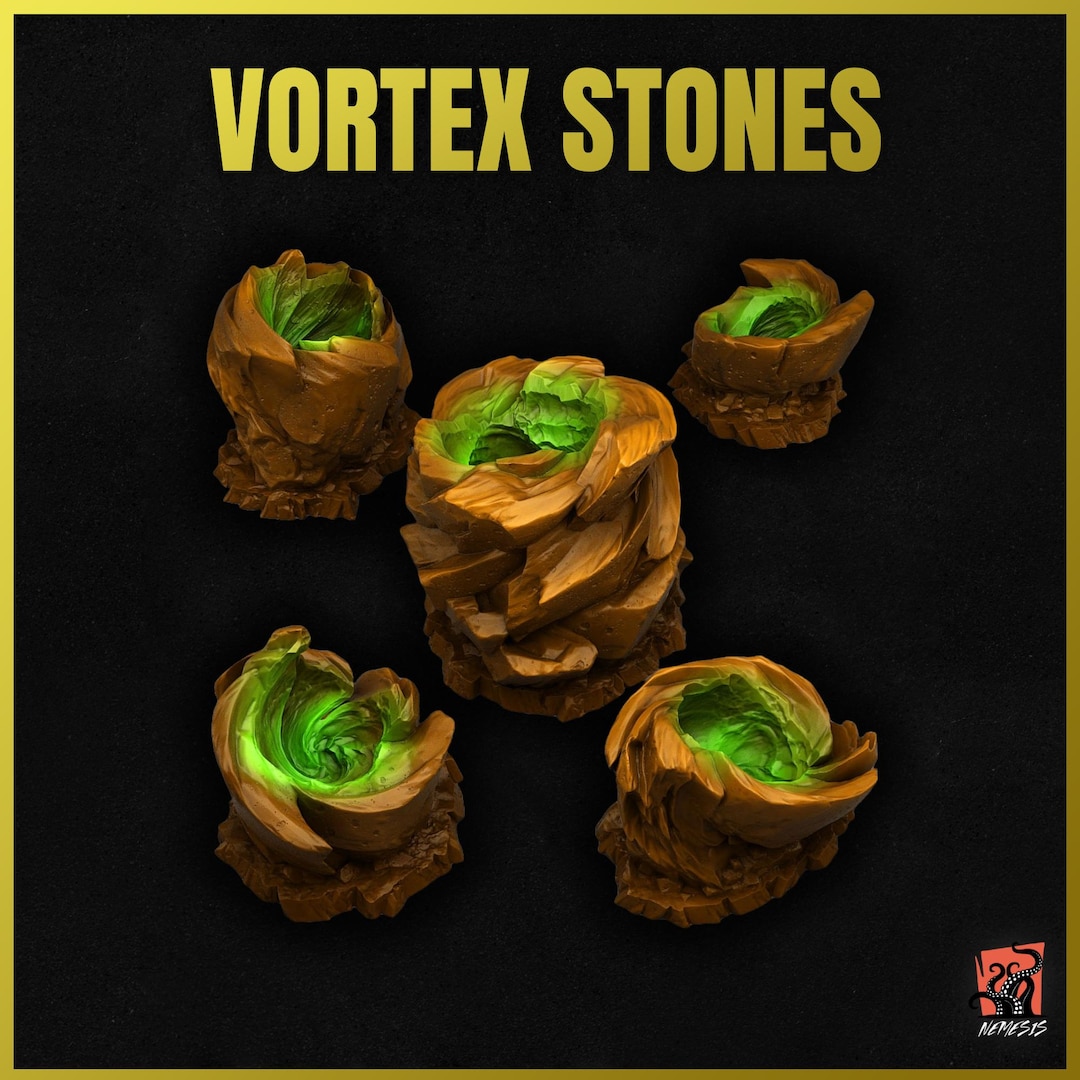 3D PRINTED Magical Stone Defense Trap Rock Vortex Dimensional Cave Bits ...