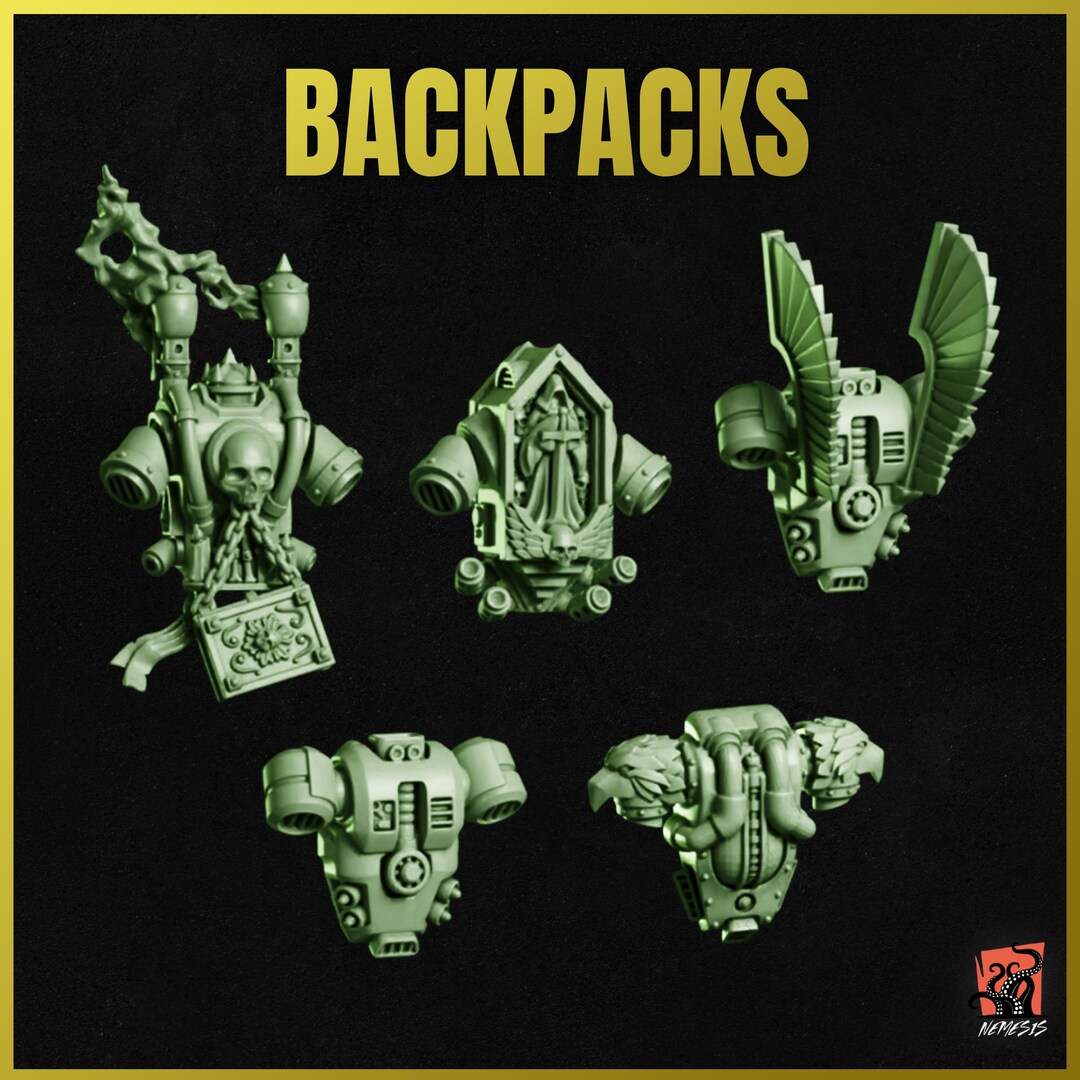 3D PRINTED Gothic Holy Backpack Imperial Heraldry Epic Ornament Robes ...