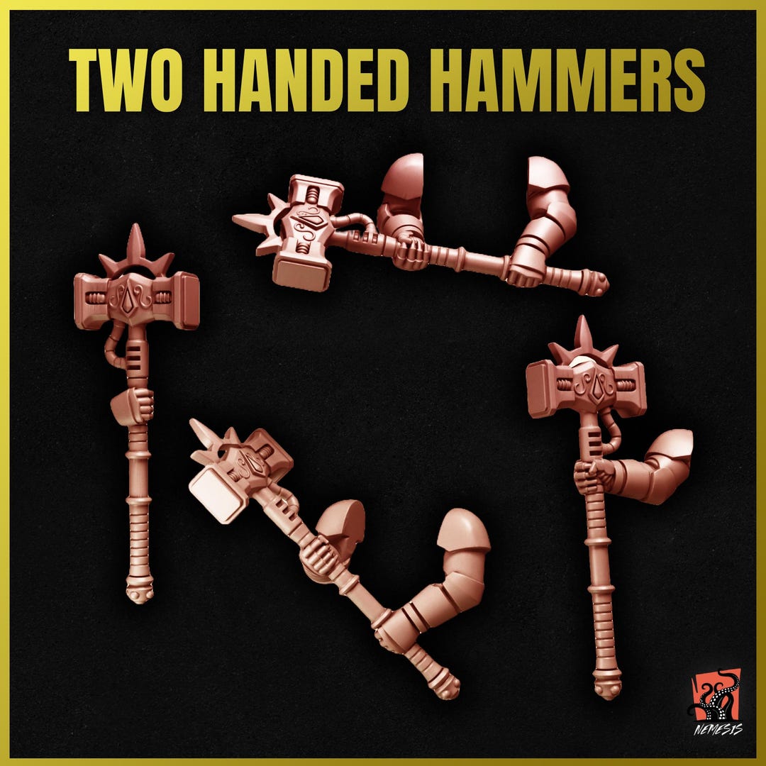 3D PRINTED Two-handed Power Hammer Holy Weapon Assault Melee Combat ...