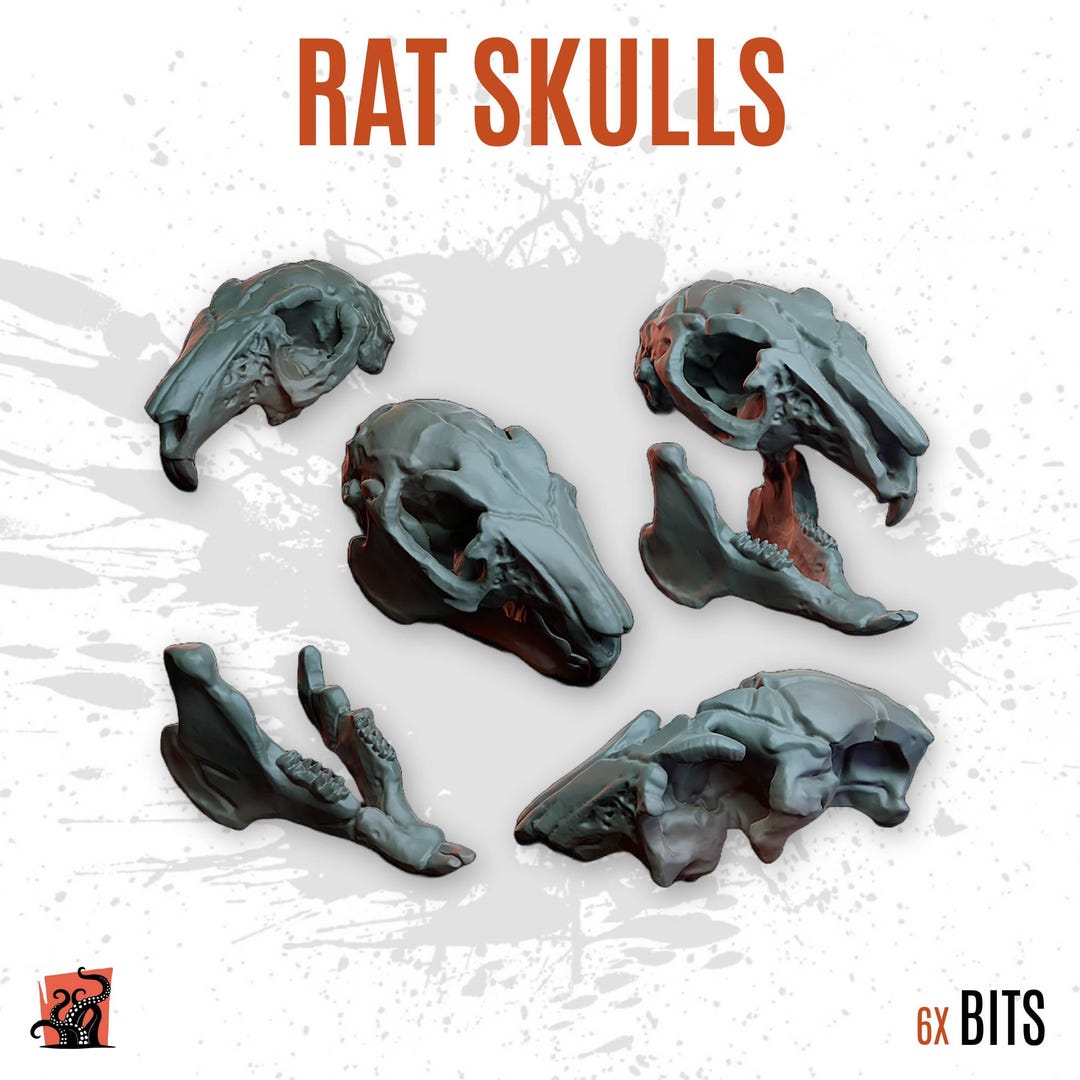 3D Printed Rat Skull Animal Cemetery Forest Hunting Decor Customize ...