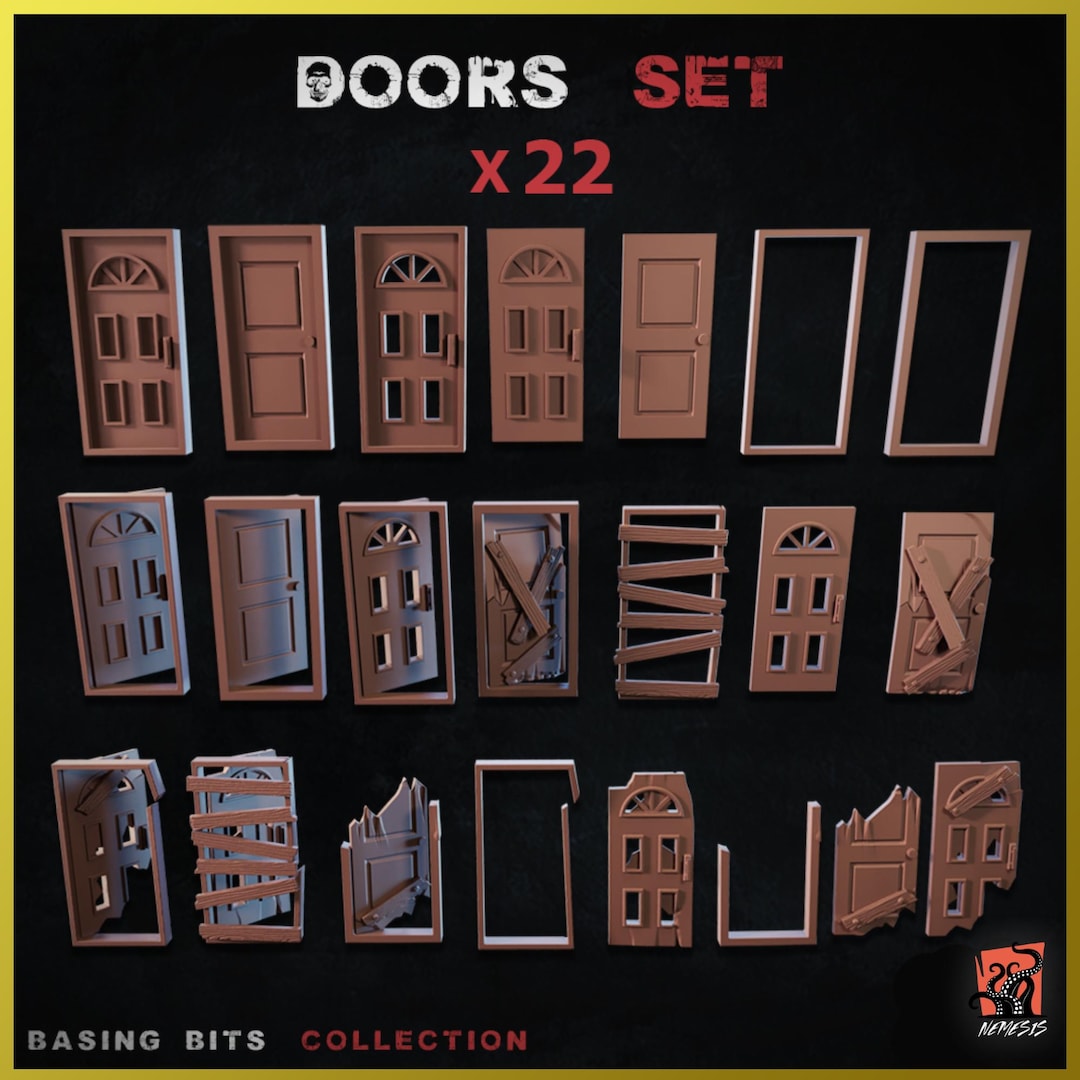 3D PRINTED Exterior Doors Abandoned House Zombie Apocalypse Customize ...