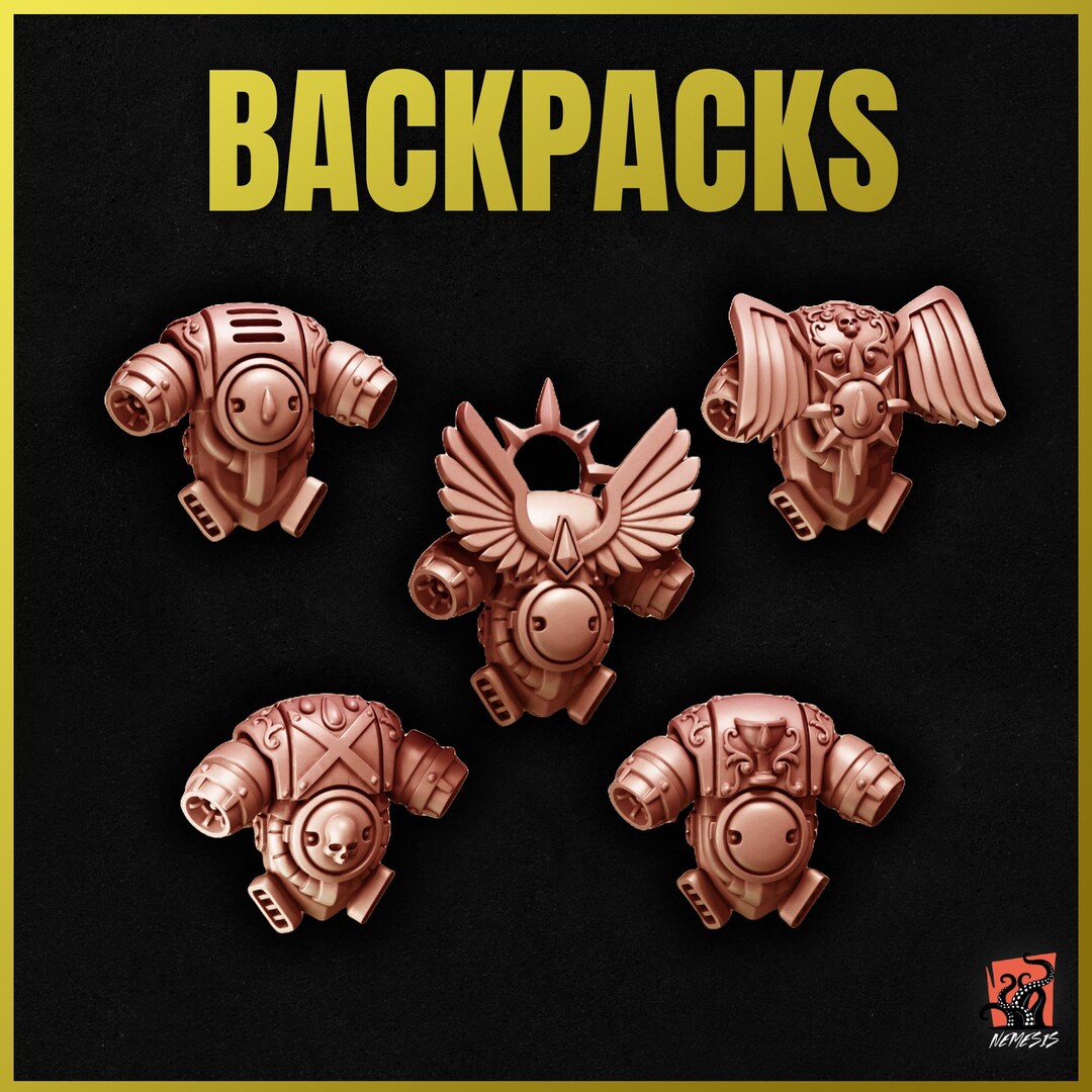 3D PRINTED Imperial Gothic Backpack Heraldry Holy Epic Ornament Wings ...