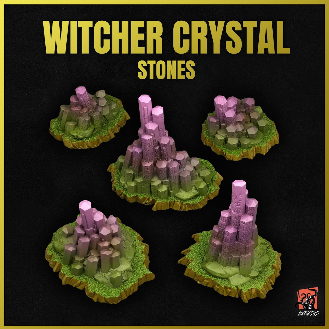 3D PRINTED Arcane Luminous Crystals Mysterious Cave Mystical Ore - Bits ...