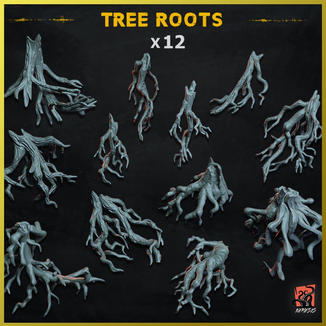 3D PRINTED Roots of Sinister Tree Forest Ghosts Dark Magic Customize ...