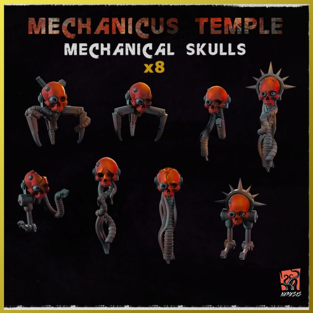 3D PRINTED Gothic Mechanical Bone Spider Skull to Customize Base and ...