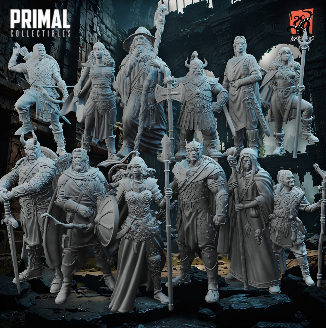PACK DND Dragonlance Heroes 32mm or 75mm Scale Primal Collectibles ...