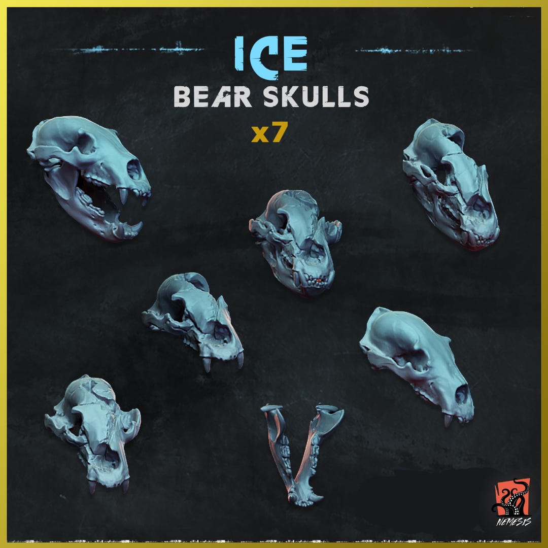 3D PRINTED Skulls Bones Skeleton Wolf Animal Trophy Custom Bases and ...