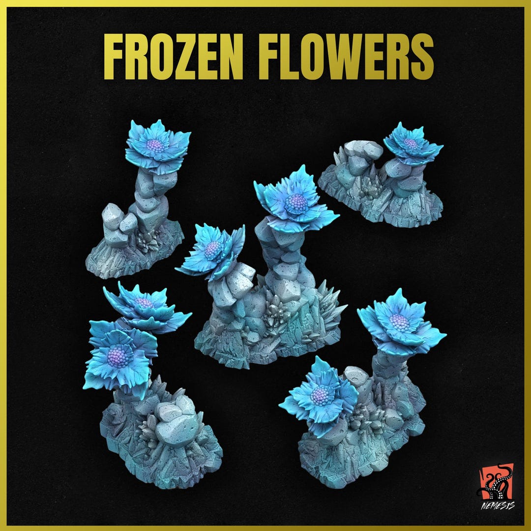 3D PRINTED Luminous Toxic Radiant Glowing Poison Alien Flower Bits ...