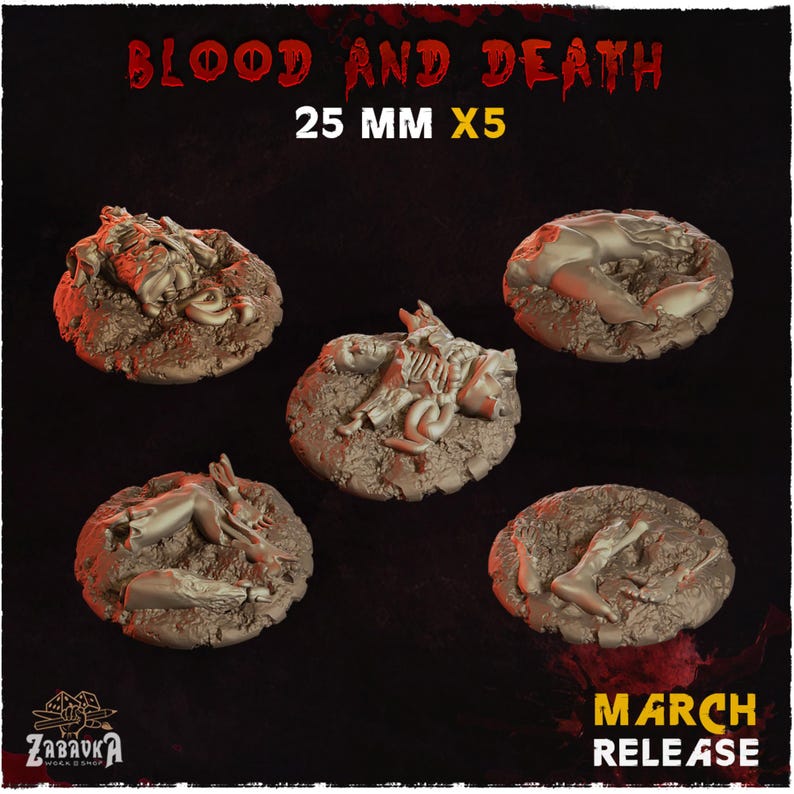 3D PRINTED Floor of Corpses and Gore Dead With Blood Customization of ...