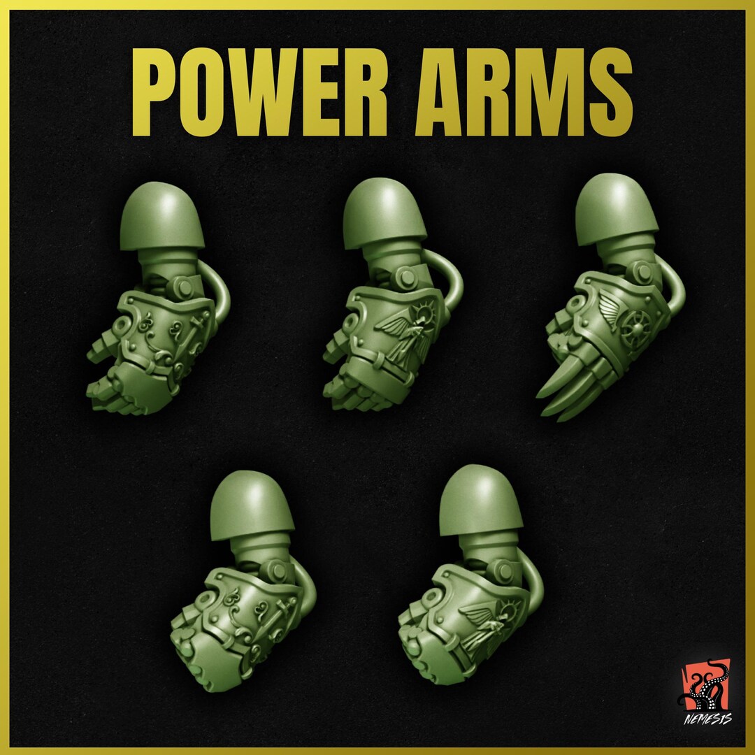 3D PRINTED Power Fist Gauntlet Armored Arm Energy Symbol Holy Melee ...