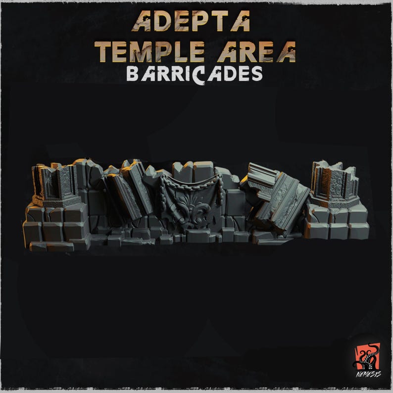 3D Printed Medieval Gothic Temple Ruins Terrain - Customize Bases and ...