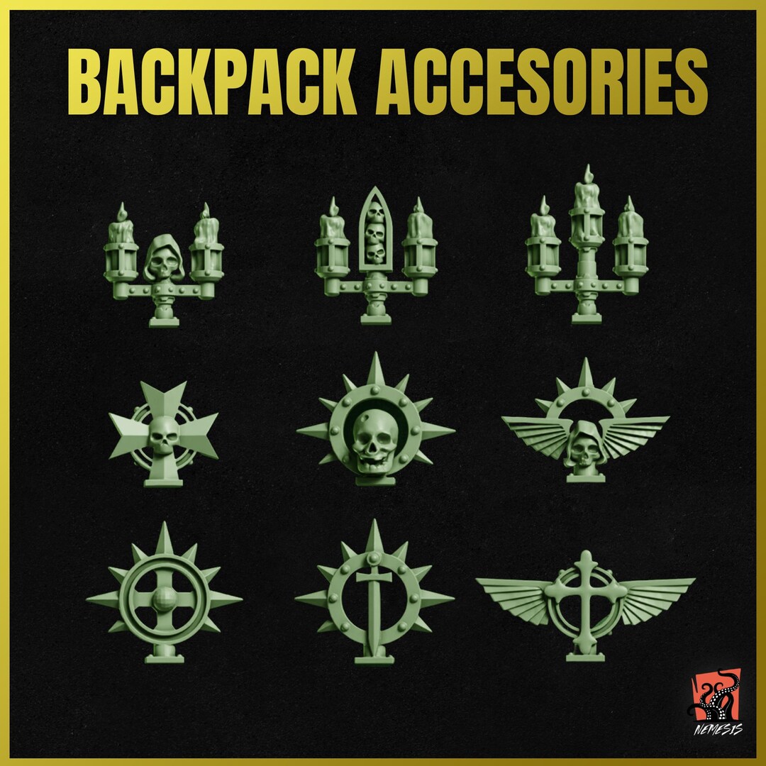 3D Printed Imperial Battle Heraldry Captain Backpack Decoration ...