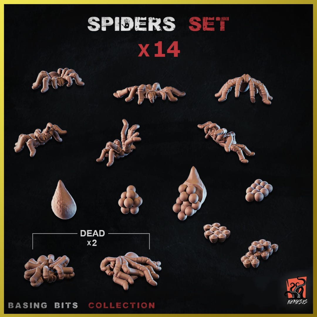 3D PRINTED Spider Tarantula Insect Wizard Familiar Necromancer Zombie ...