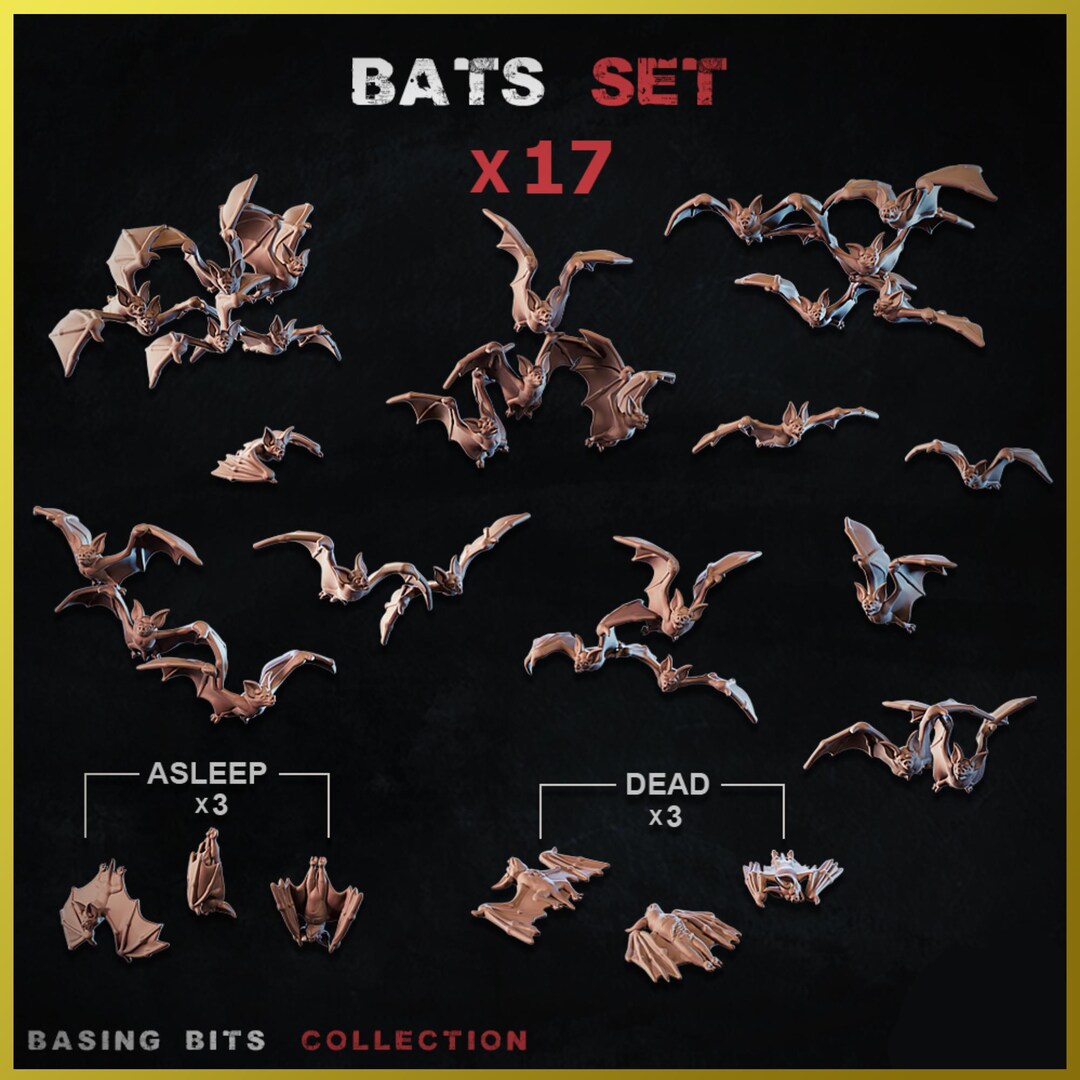 3D PRINTED Vampire Bat Animal Cave Familiar Wizard Necromancer ...