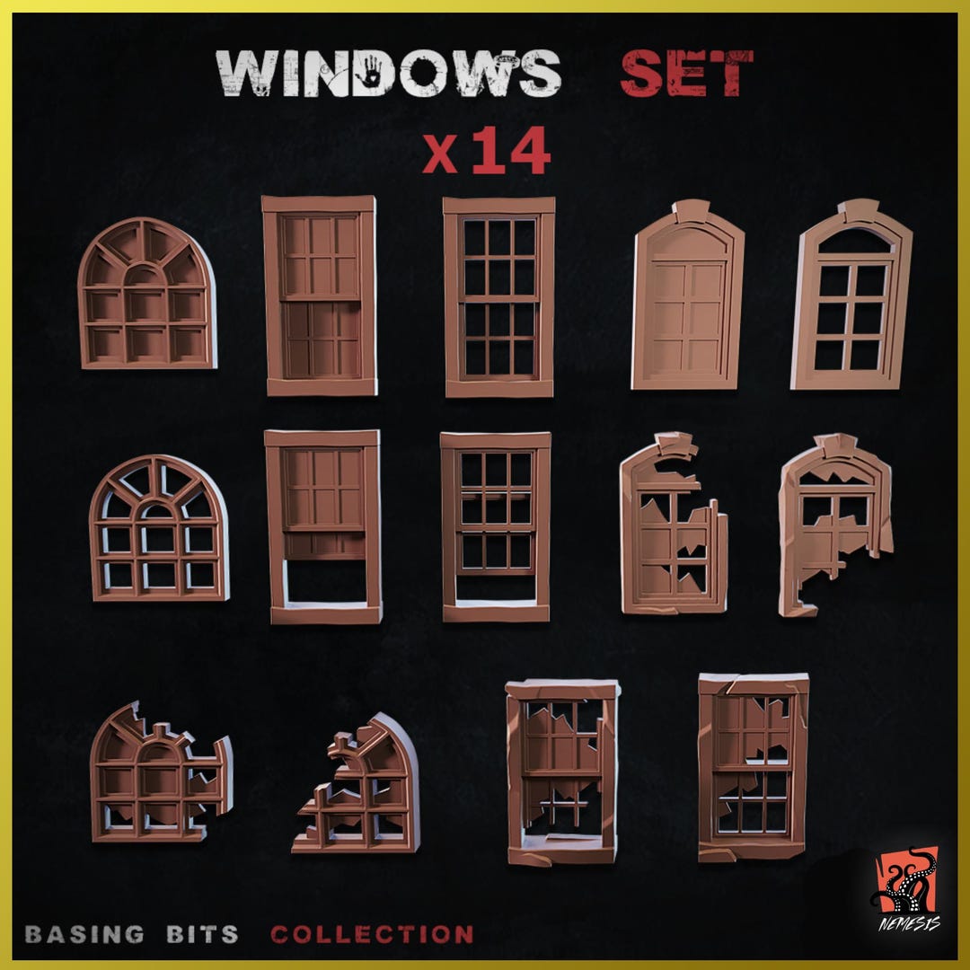 3D PRINTED Exterior Window Abandoned House Zombie Apocalypse Customize ...