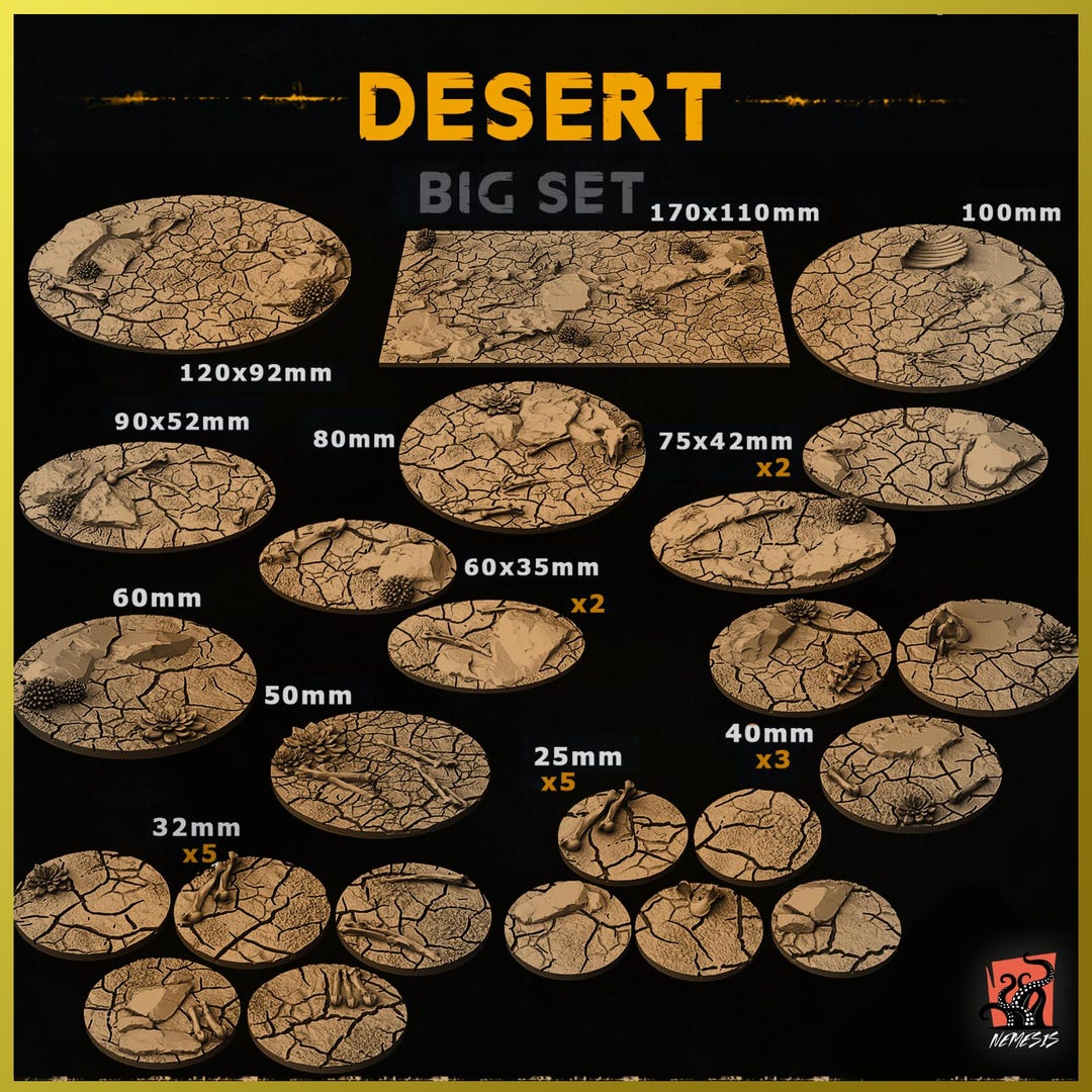 3D PRINTED Cracked Mud Soil Drought Arid Desert - Custom Bases and ...
