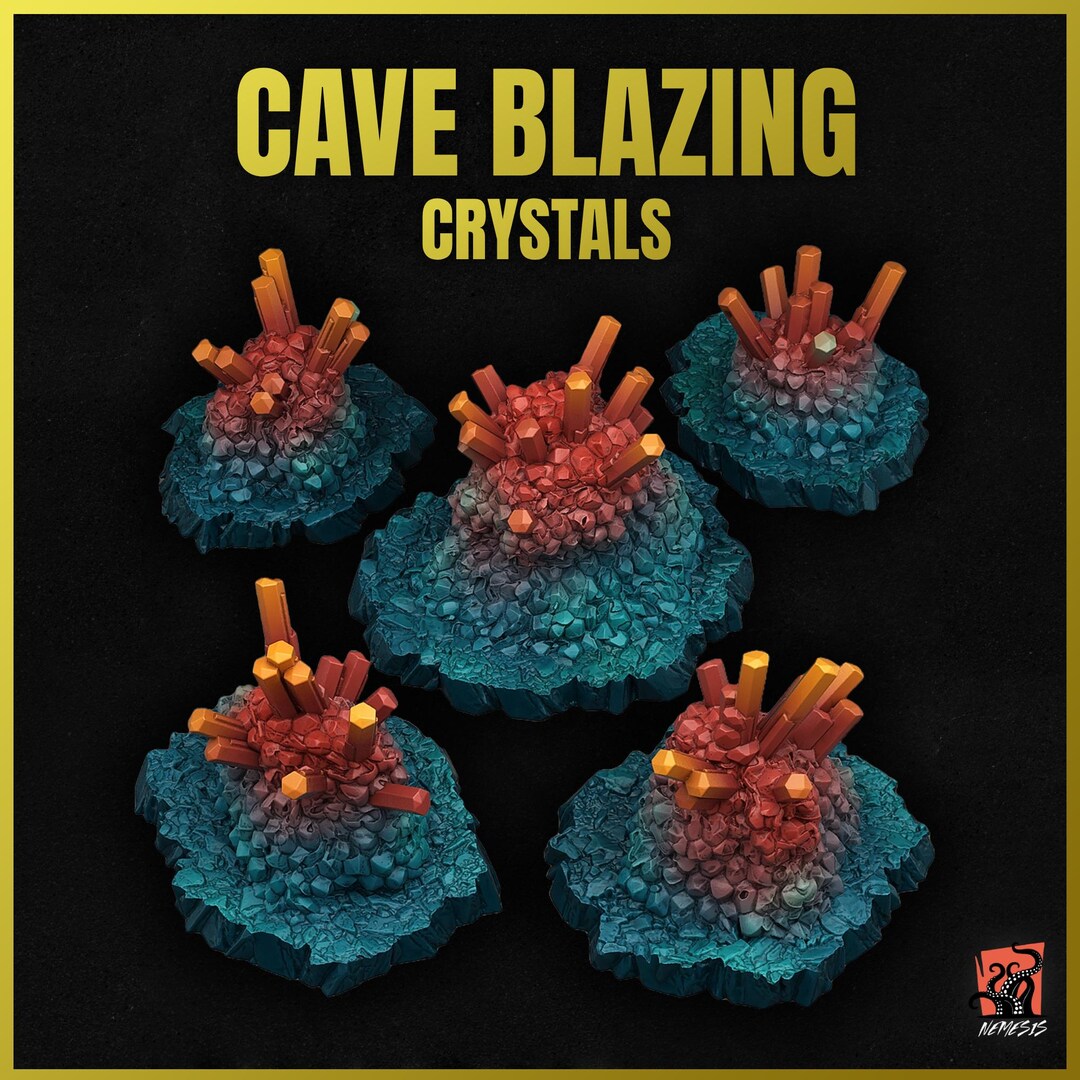 3D PRINTED Arcane Crystal Deep Mine Ore Shiny Magical Radiant - Bits to ...
