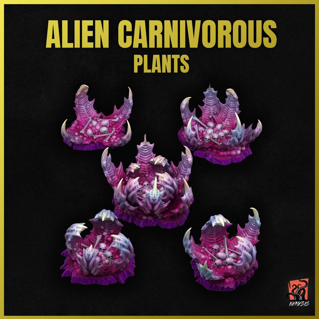 3D PRINTED Carnivorous Plant Acid Trap Predator Alien Jungle Bits ...