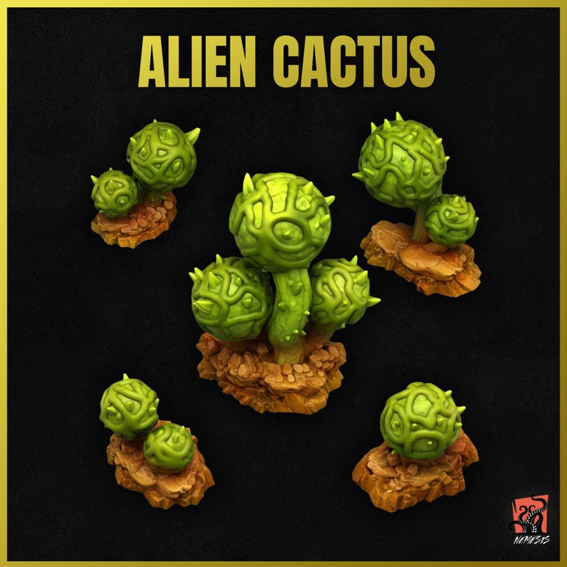 3D PRINTED Bulbous Toxic Alien Vegetation Radiant Hazard Bits Customize ...