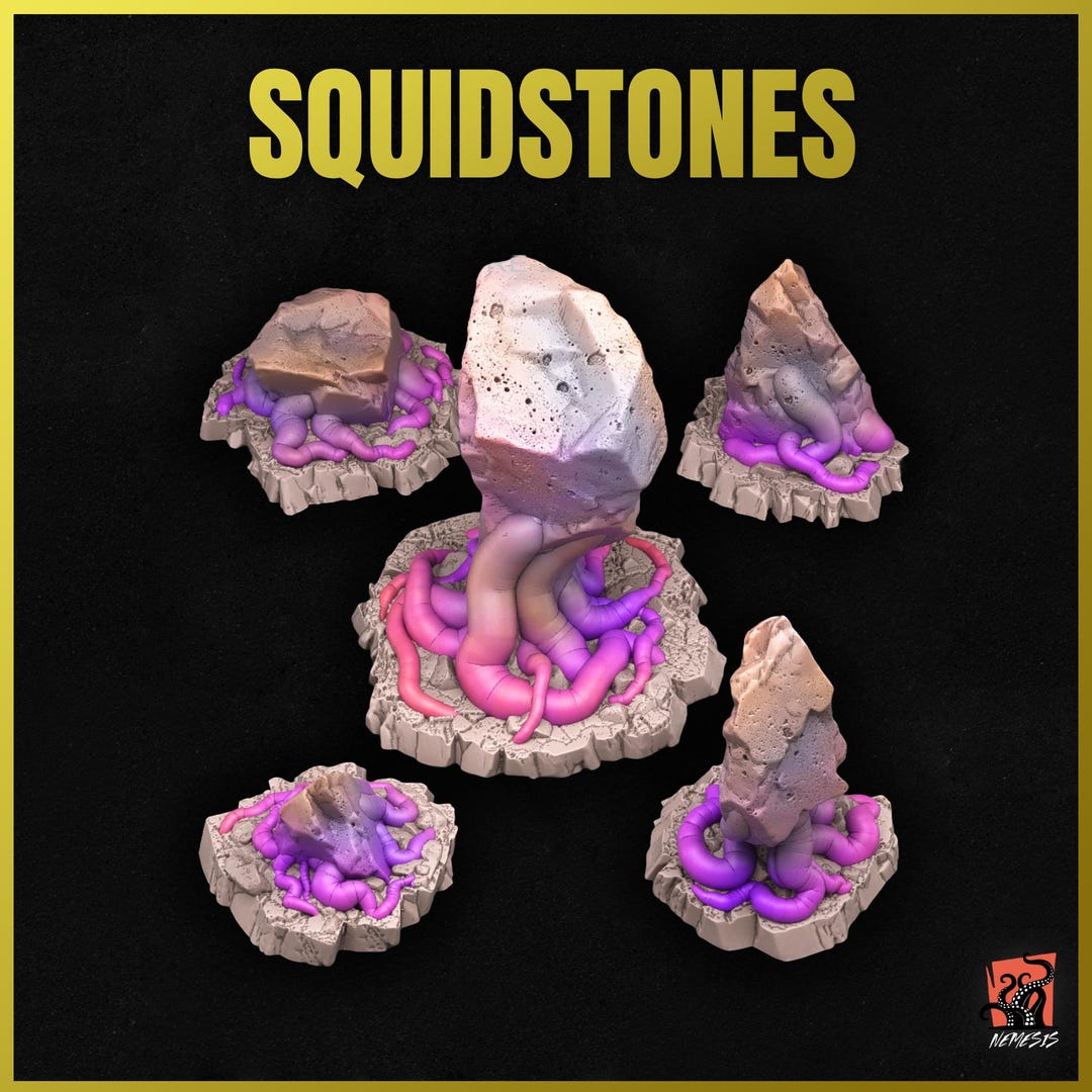 3D PRINTED Alien Stones Creature Tentacles Corruption Chaos - Bits to ...