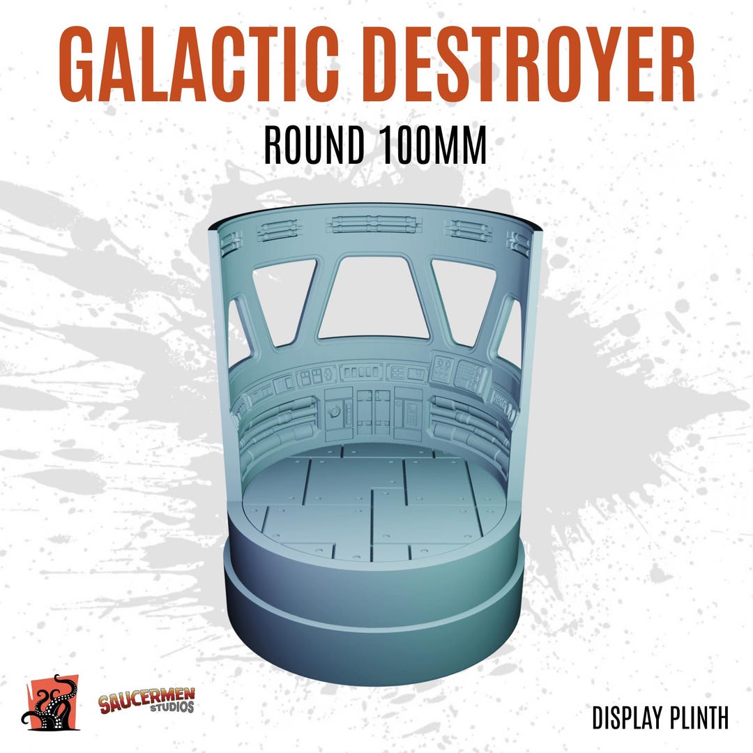 3D Printed Spaceship Display Stand Futuristic Deck Racers Battle ...