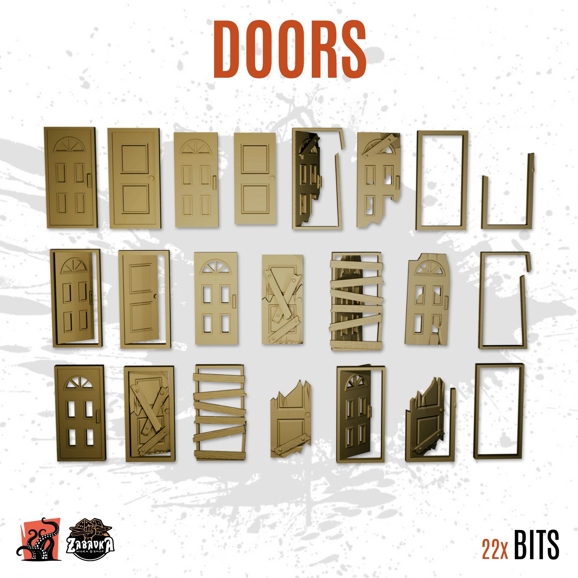 3D PRINTED Exterior Doors of Abandoned House Zombie Apocalypse ...
