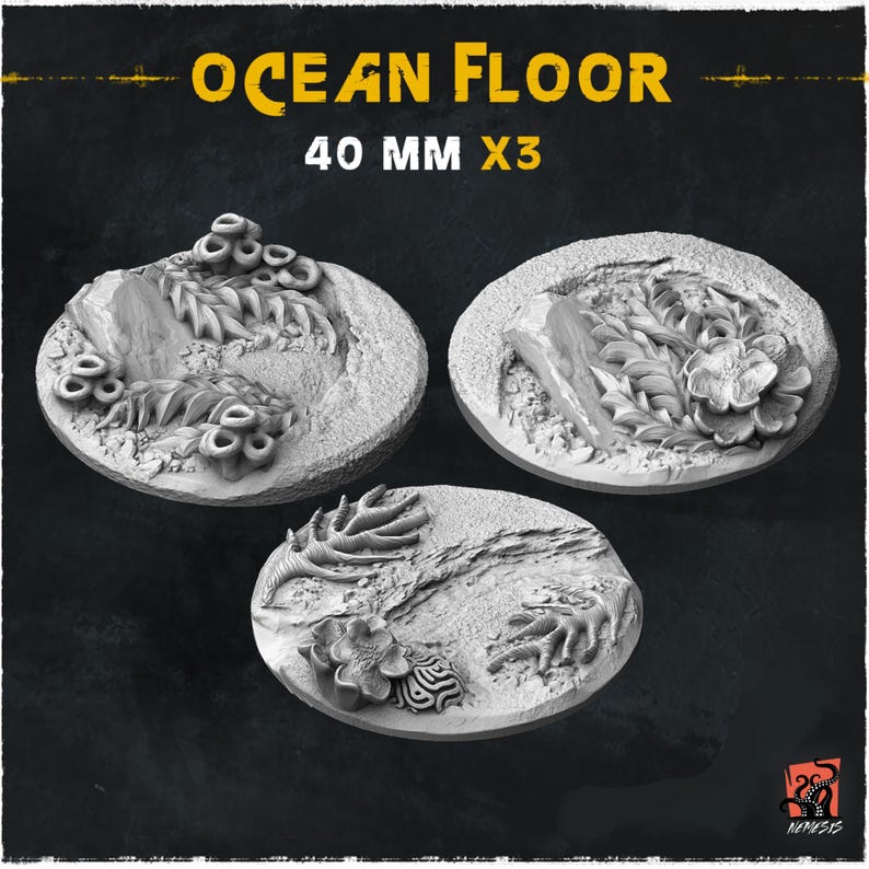 3D Printed Seabed Sunken Pirate Ship Wreck Treasures Ocean Custom Bases ...