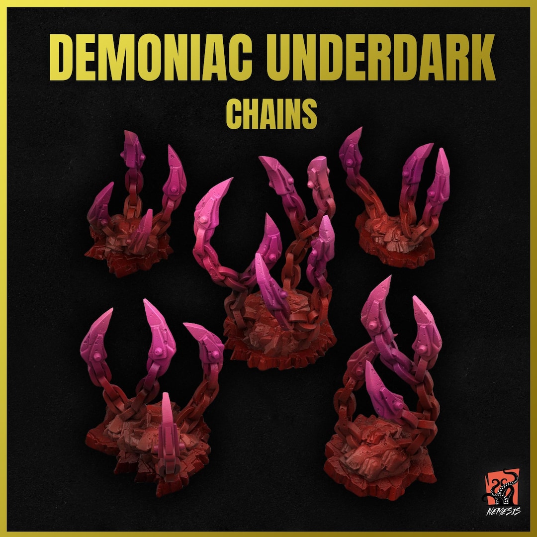 3D PRINTED Demonic Summoning Dark Magic Infernal Chains Trap Bits ...