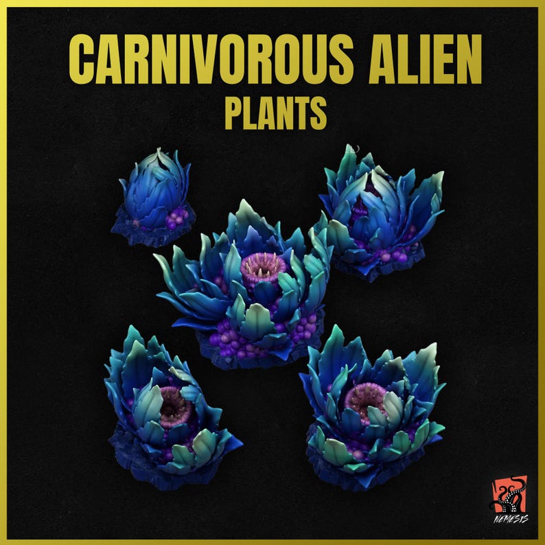 3D PRINTED Carnivorous Plant Acid Trap Predator Alien Jungle Bits ...