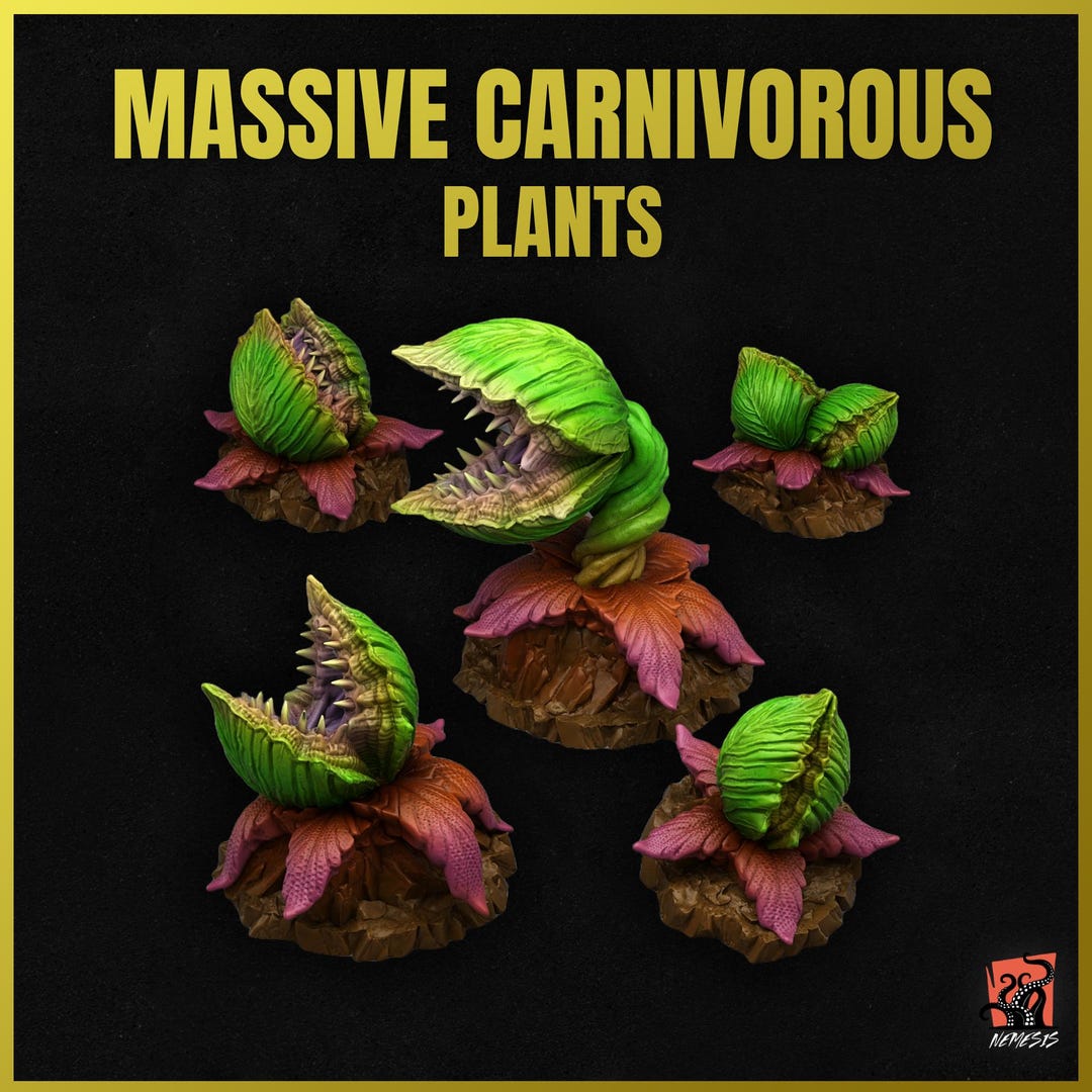 3D PRINTED Giant Carnivorous Plant Teeth Predator Alien Jungle Bits ...