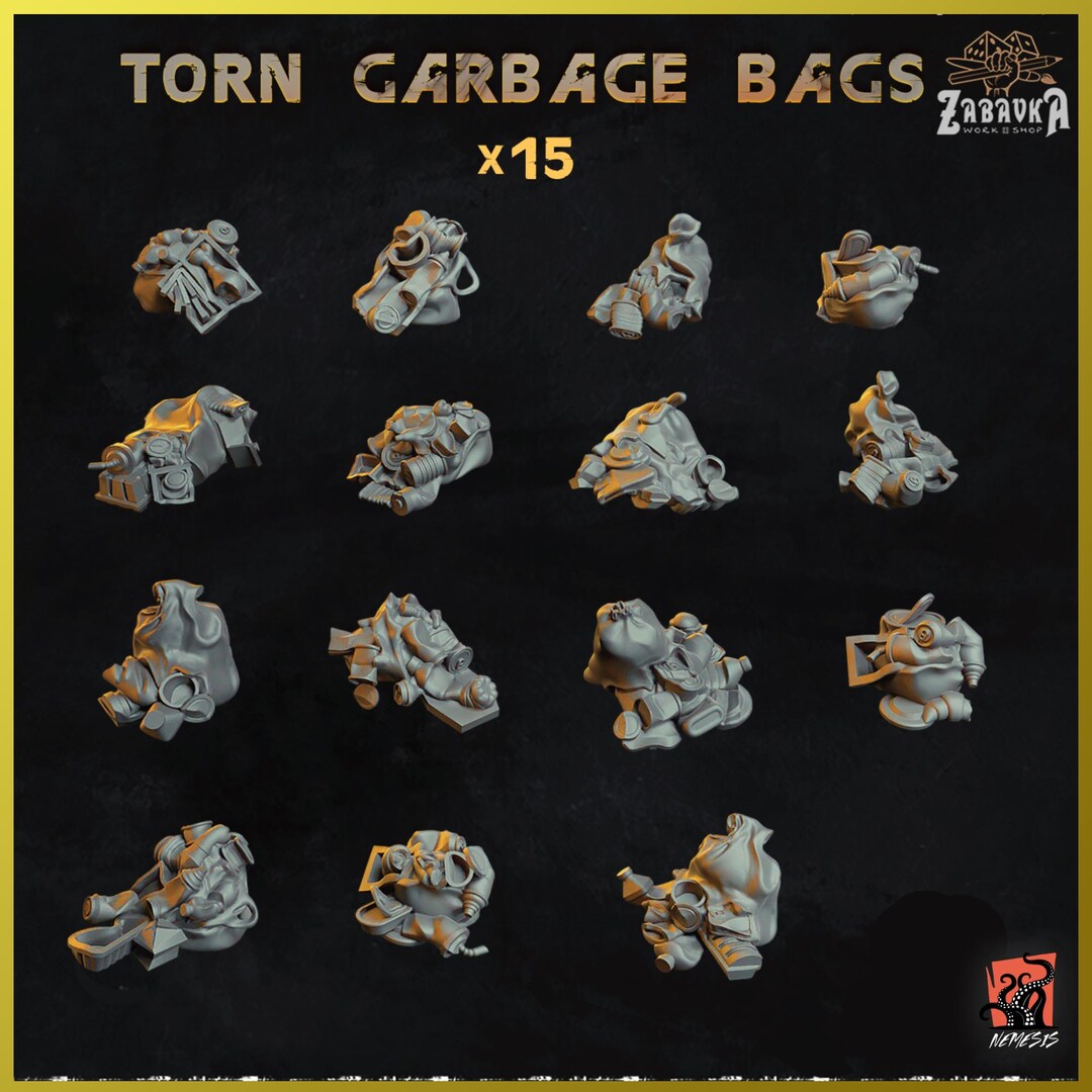 3D PRINTED Trash and Filth Ruins Abandoned Apocalyptic City Customize ...