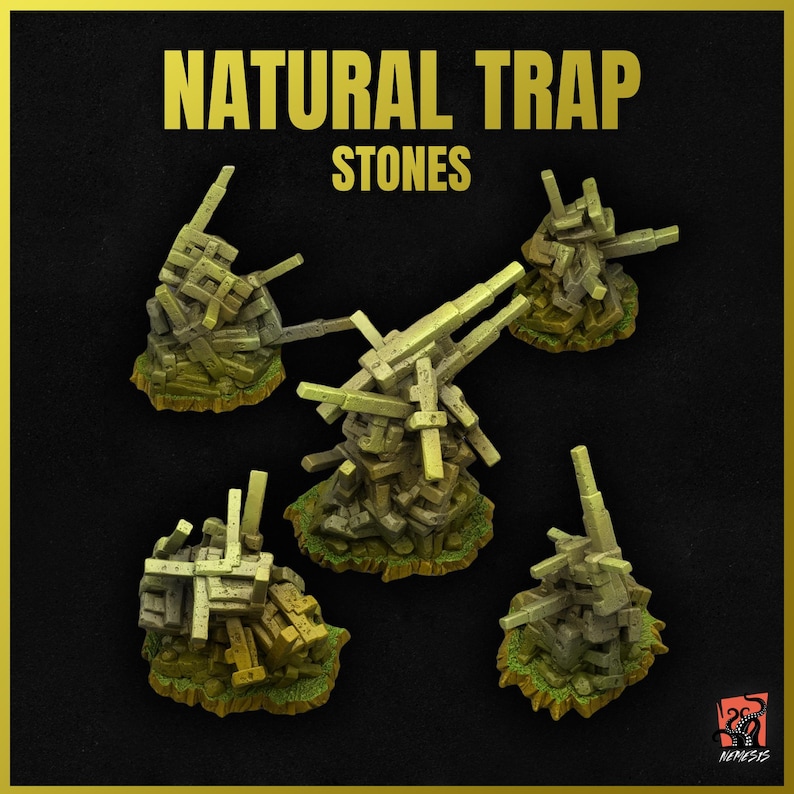 3D PRINTED Mysterious Stone Pillars Cluster Columns Dwarven Ruins ...