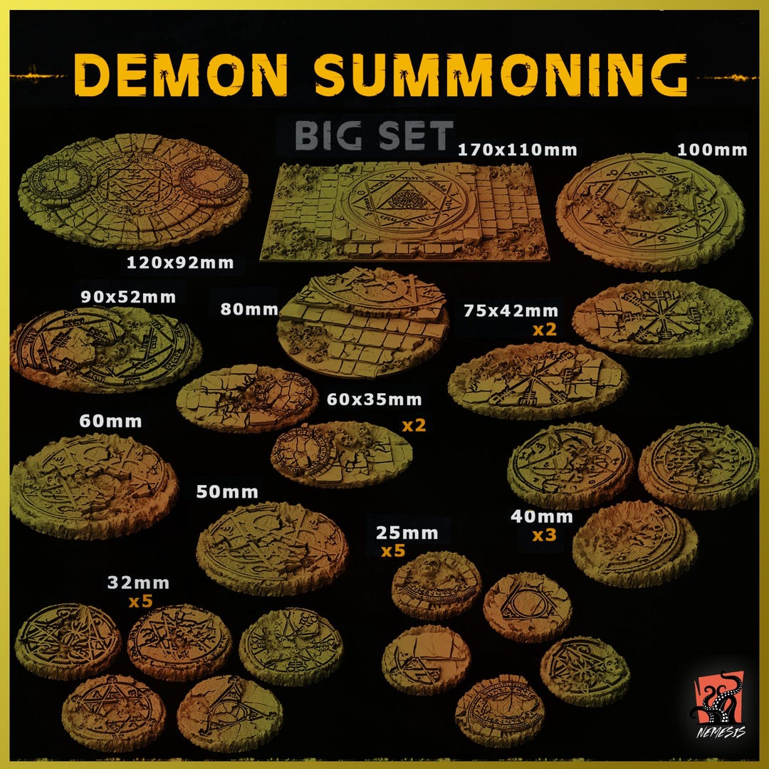 3D PRINTED Ruins of Temple Altar Summoning Arcane Demon Fantasy ...