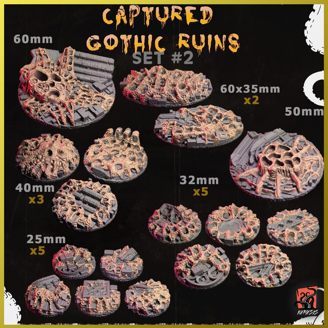 3D PRINTED Gothic Ruins Floor With Alien Eggs and Spores ...
