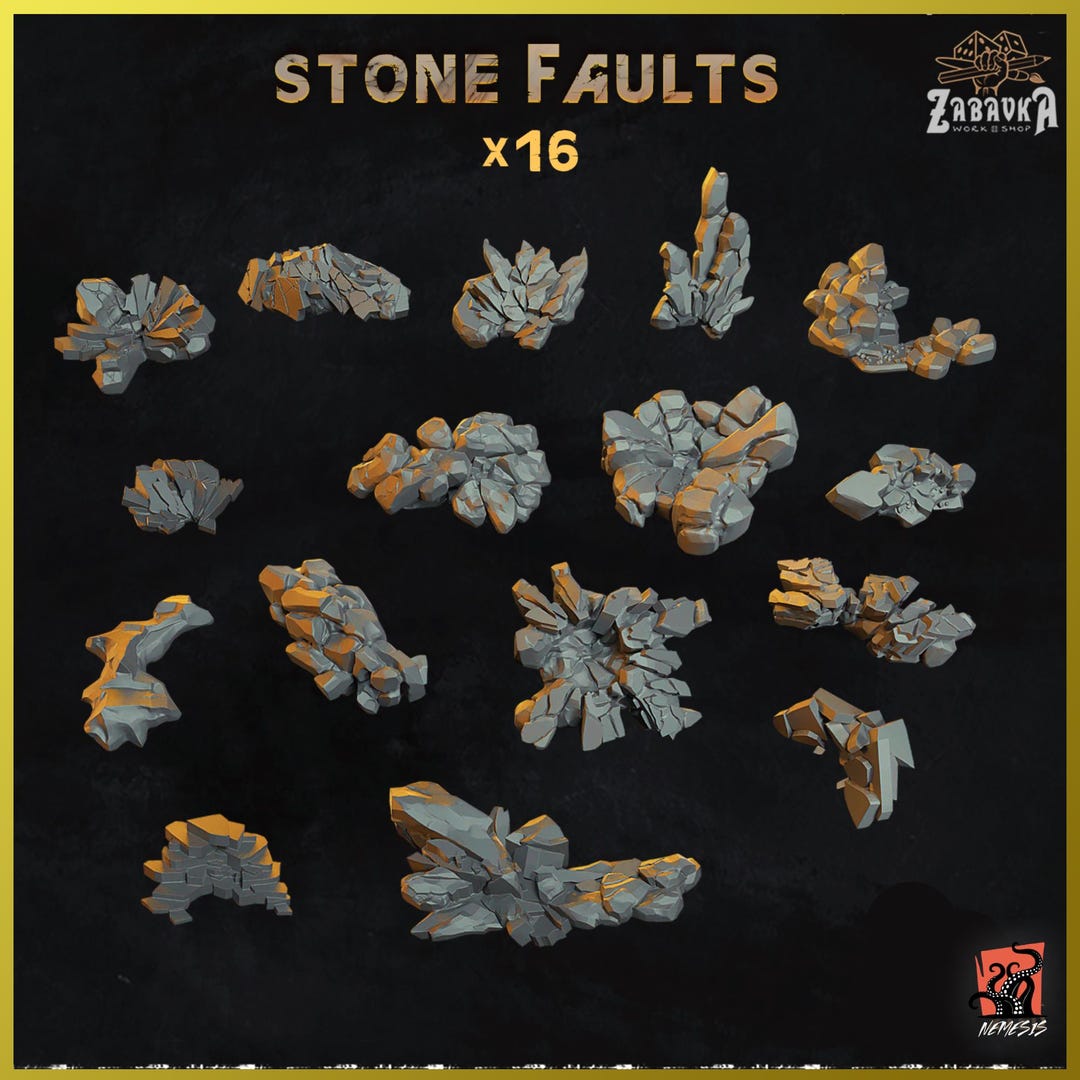 3D PRINTED Spell FX Stone Effect Crack Rock Elemental Magic Customize ...