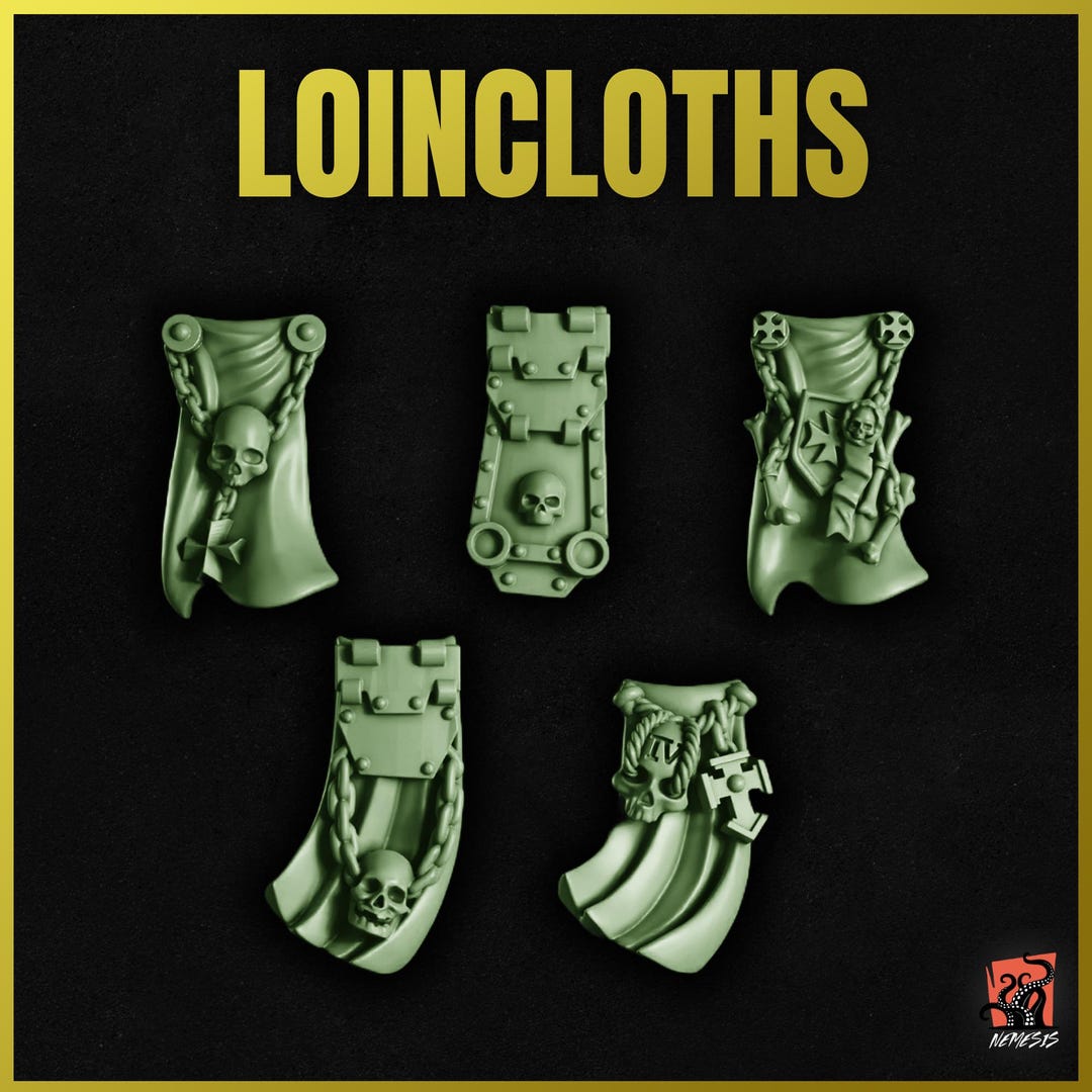 3D PRINTED Monastic Loincloth With Decorated Skirt and Gothic Details ...