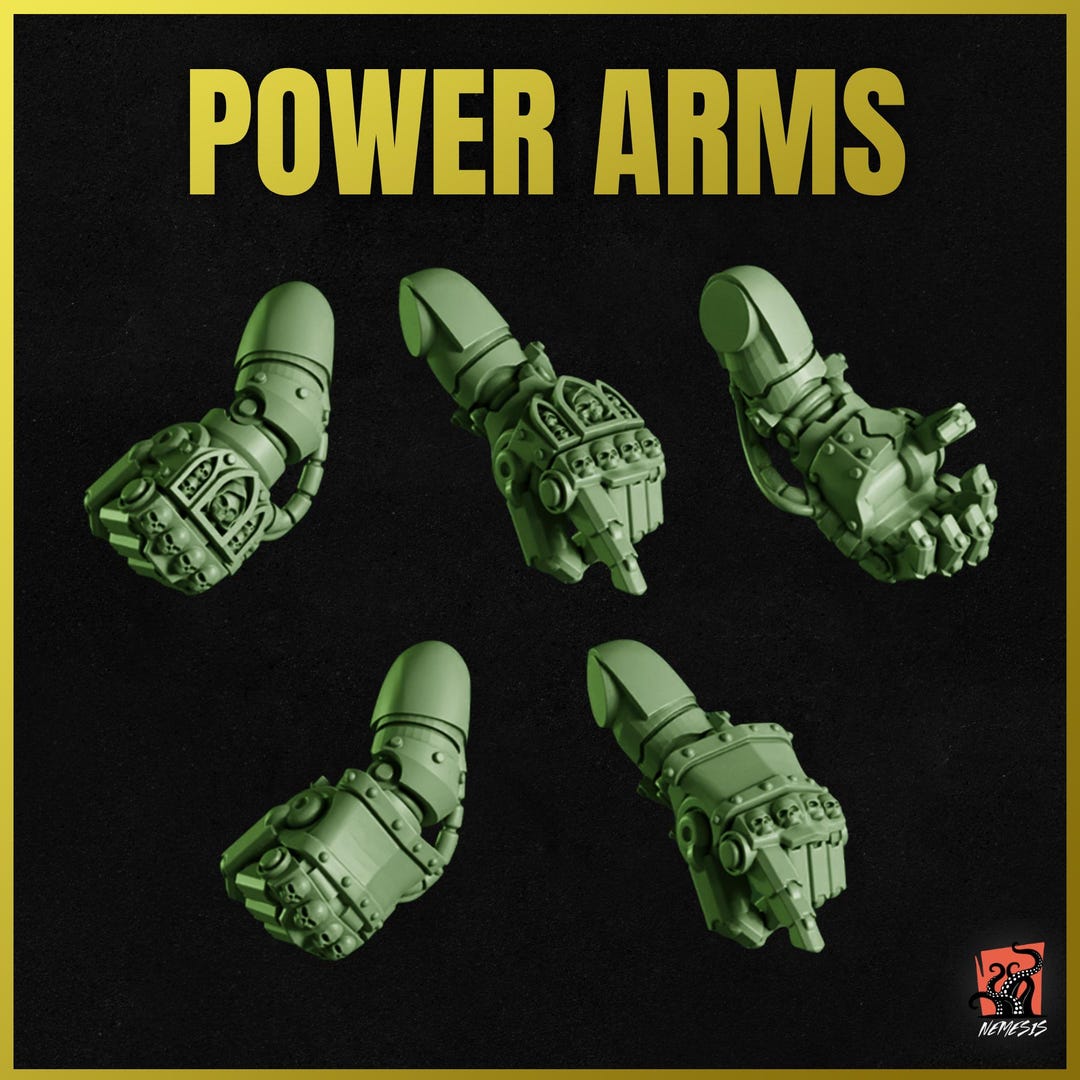3D PRINTED Mechanical Fist Hand Energy Armored Arm Holy Symbol Melee ...