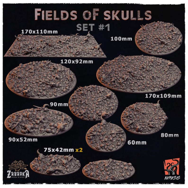 3D PRINTED Gore Hell Terrain Floor With Blood Skulls - Customization of ...