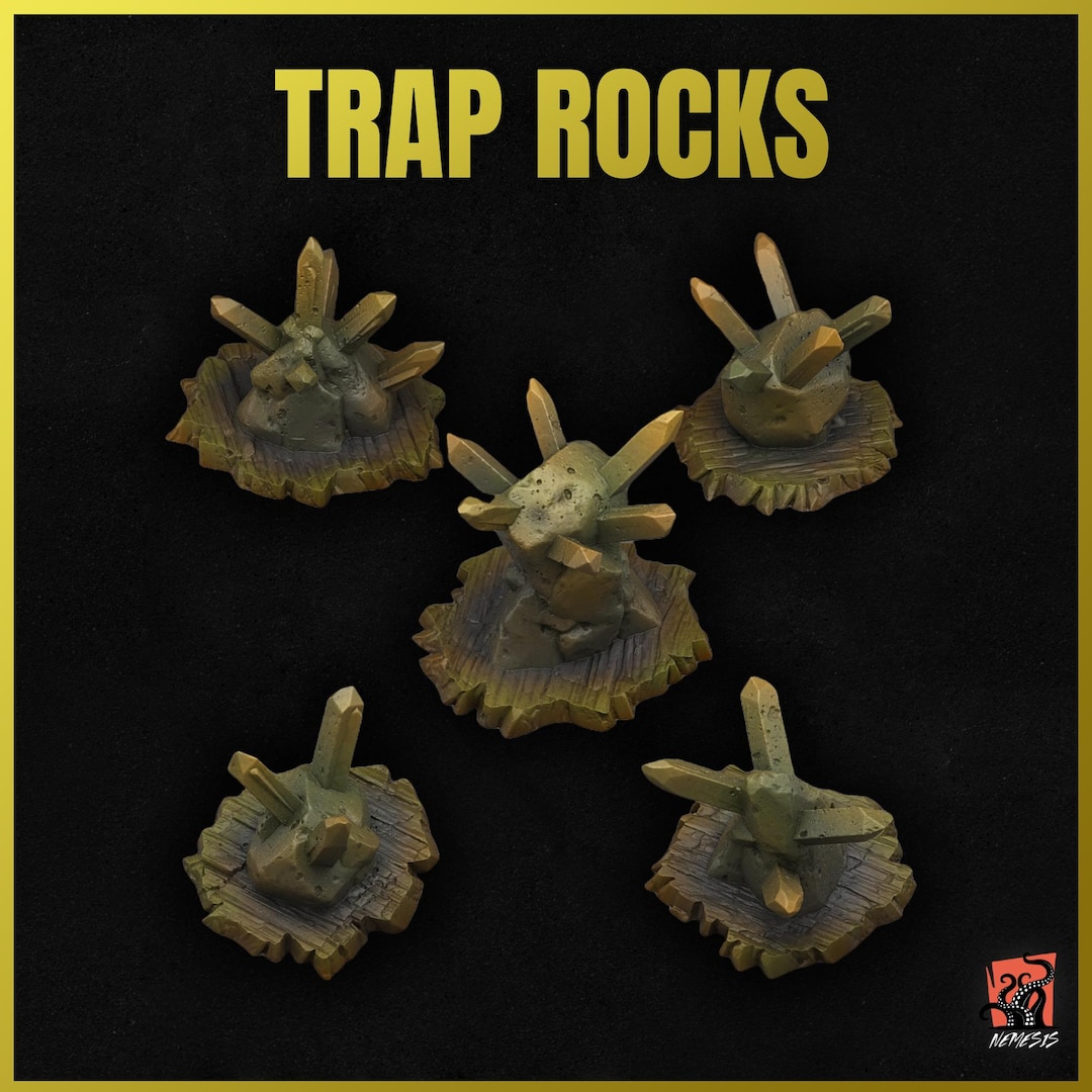 3D PRINTED Dangerous Cave Trap Stones Poison Spikes Defenses - Bits to ...