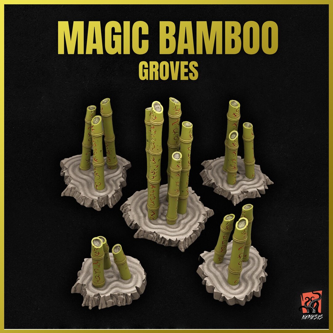 3D PRINTED Mystical Bamboo Stake Signal Sticks Spike Forest Eastern ...