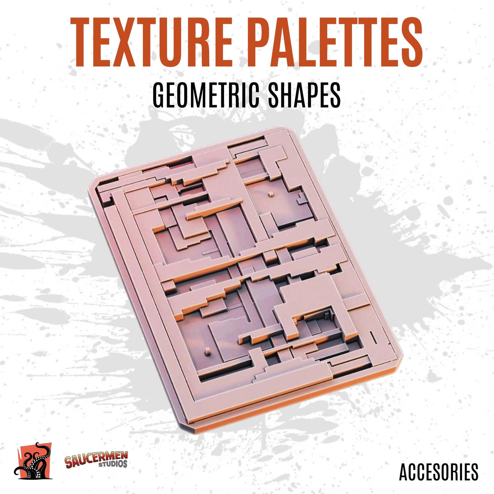 3D Printed Textured Palette Geometric Shape Alien Wall Cubes Temple ...