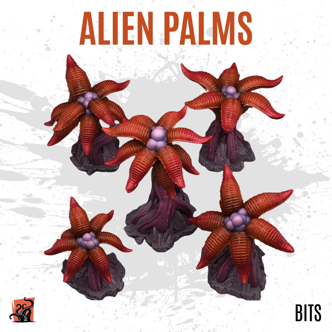 3D PRINTED Toxic Flower Alien Glowing Poisonous Radiant Strange - Bits ...